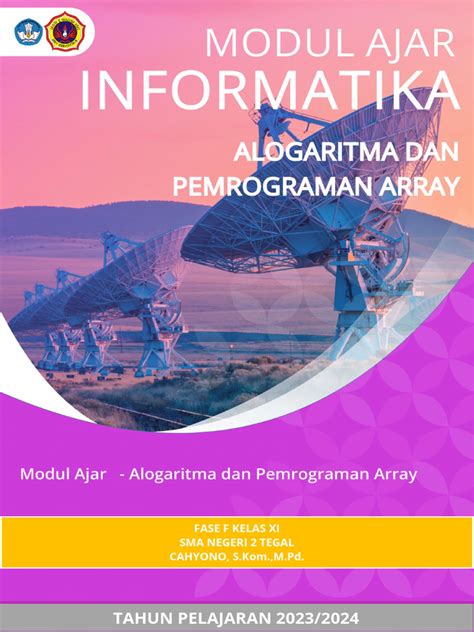 Informatika Pemrograman Dan Alogaritma Array Cy F Xii Pdf