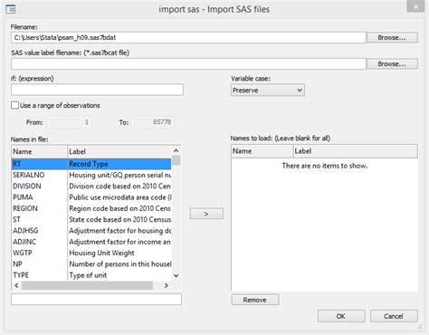 import data from sas new in stata 16