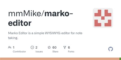 Github Mmmikemarko Editor Marko Editor Is A Simple Wysiwyg Editor