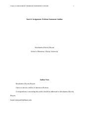 BryantK Task 1 Bullet Point Outline 06 26 22 2 Docx TASK 1 ASSIGNMENT PROBLEM STATEMENT