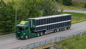 Scania тестирует полуприцеп, покрытый солнечными батареями