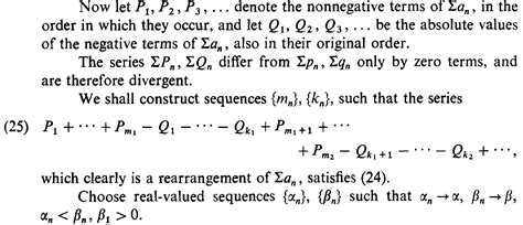 Real Analysis Every Non Absolutely Convergent Series Can Be