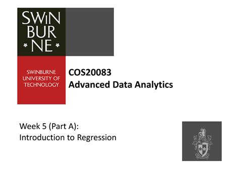 Week5a Intro Regression Week 5 Part A Introduction To Regression