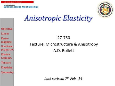Ppt Anisotropic Elasticity Powerpoint Presentation Free Download Id 1624743