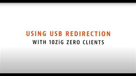 How To Using USB Direction With ZiG Zero Clients YouTube