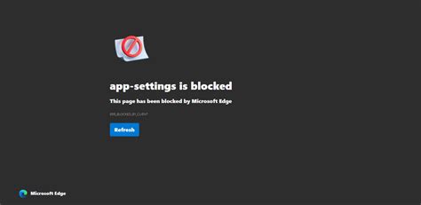 Cannot Open App Settings And Some Other Pages In Micrsoft Edge Rmicrosoftedge