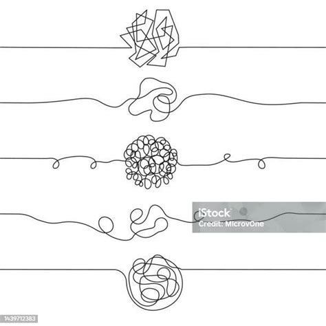 얽힌 낙서 선 혼돈 선 매끄러운 경계 혼란과 복잡한 생각 엉망 스레드 공 어려운 지저분한 경로 괜찮은 벡터 개념 가능성에 대한 스톡 벡터 아트 및 기타 이미지 Istock