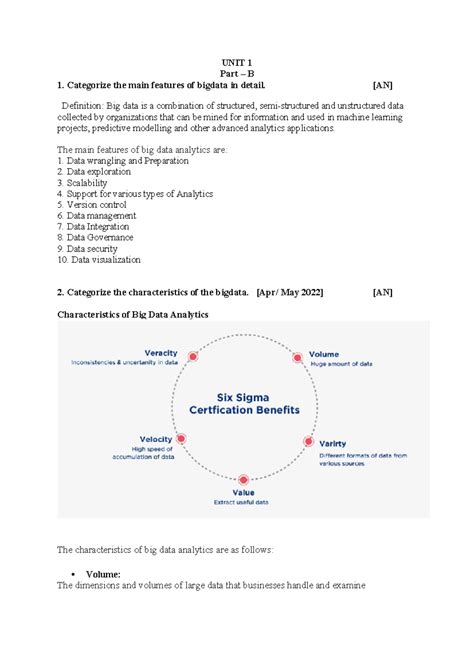 Big Data Unit 1 Big Data Unit 1 16 Mark Unit 1 Part B 1