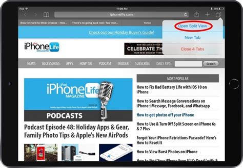 How To Use Split View In Safari On Ipad With Ios 10