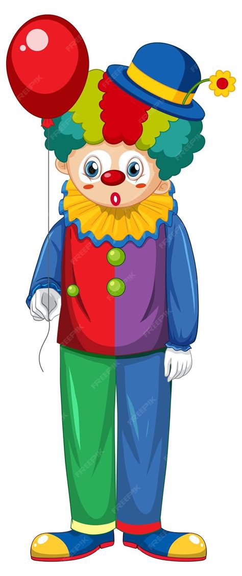 Красочный клоун мультипликационный персонаж Бесплатно векторы