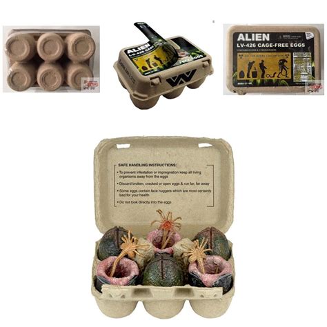 Xenomorph Alien Egg Carton Neca Aliens Facehugger 2015 Open Face