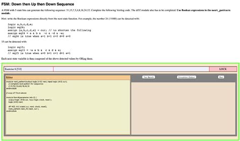 Solved Fsm Down Then Up Then Down Sequence Module Hint