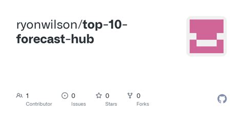 Github Ryonwilsontop 10 Forecast Hub