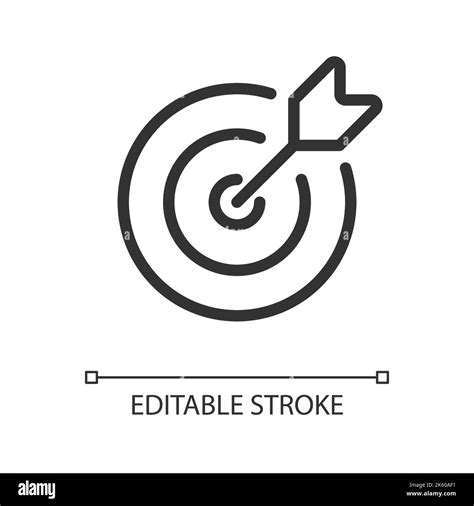 Reaching Target Pixel Perfect Linear Ui Icon Stock Vector Image And Art Alamy