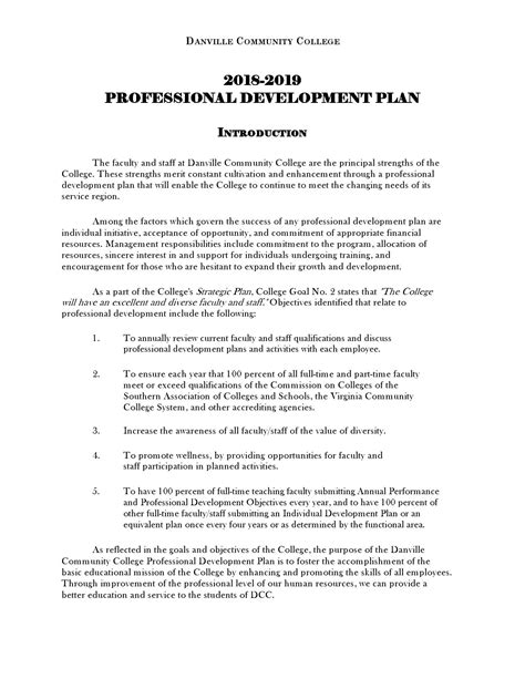 Professional Development Plan Templates Free ᐅ