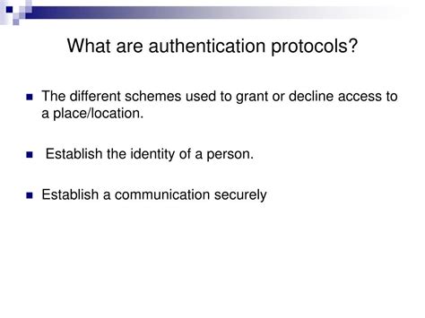 ppt outline what is an authentication protocol password authentication scheme powerpoint