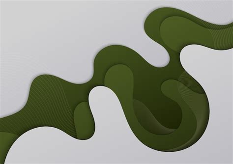 Premium Vector Abstract Green Wavy Pattern Design Decorative Background