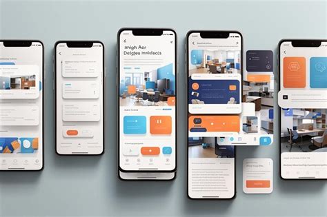 Создание привлекательных сценариев Uiux с макетами на разных устройствах и платформах Премиум Фото