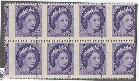 340 Misperfed Error Block Of 8 Century Stamps And Coins