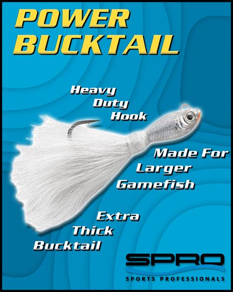 Power Bucktail Jig White Spro Sports Professionals