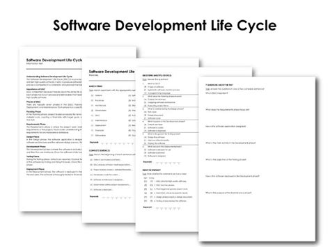 Software Development Life Cycle Teaching Resources