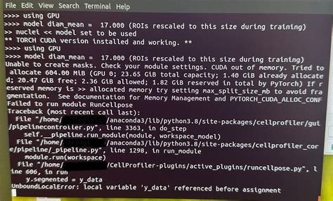Runcellpose Error Usage And Issues Imagesc Forum