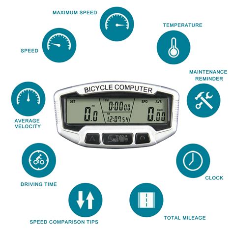 Great Choice Products Bike Backlight Code Table Speedometer Bicycle Digital Lcd Wired Computer