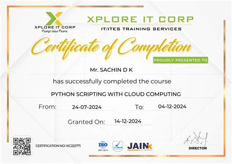 Pythondeveloper Programming Aws Cloud Computing Sachin D K