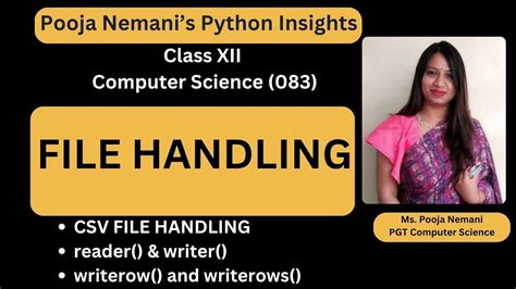 Csv Filecomputer Science Full Score Computer Science Class 12 Topper Seriesicsvfilehandling