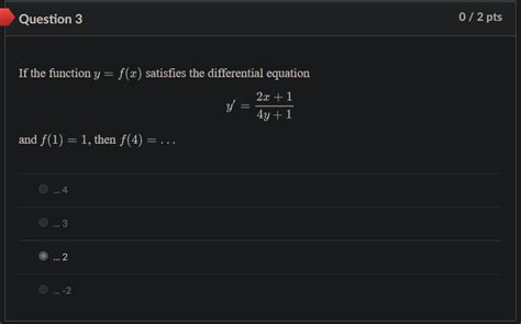 Solved Question 3if The Function Yfx ﻿satisfies The