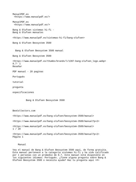 Bang Beosystem Pdf Hdmi Bluetooth