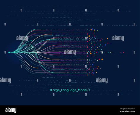 Illustration Of Abstract Stream Artificial Intelligence Big Data Technology Data Transfer