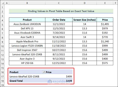 excel pivot table filter based on cell value 6 handy examples