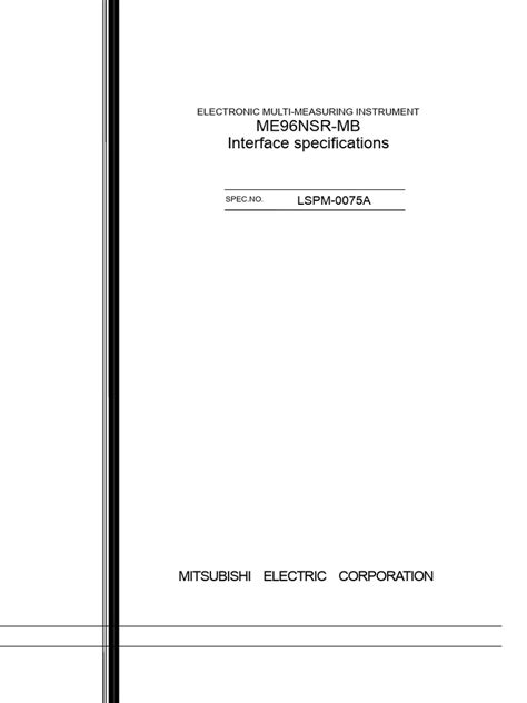 Me96nsr Mb Modbus Spec Pdf Electrical Engineering Computer Engineering