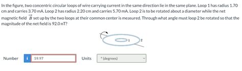 Solved In The Figure Two Concentric Circular Loops Of Wire