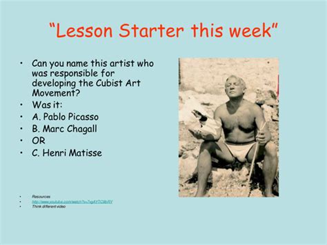 Picasso Starter Teaching Resources