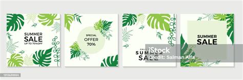 여름 소셜 미디어 스토리는 꽃 배경컬렉션을 게시합니다 열대 잎 배경 소셜 미디어 게시물에 대한 꽃 디자인 배너 전단지 초대 포스터 또는 인사말 카드여름 판매 배너 가격에