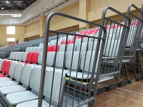 Indoor Basketball Audience Bleacher Electric Telescopic Grandstand