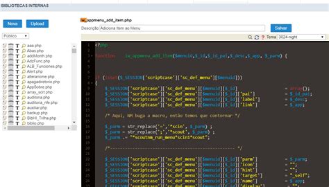 Bug Scriptcase 94027 Macro Scappmenuadditem Com Parâmetros Em