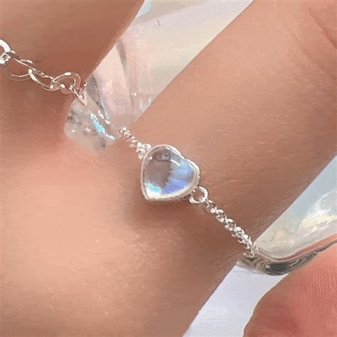[silver925 문스톤하트반지5종 당일출고] Heart Moonstone Ring Free Size 하트 문스톤 원장석 반지