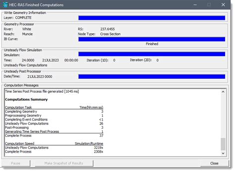 Compute Unsteady Current Scenario Command Civilgeo Knowledge Base