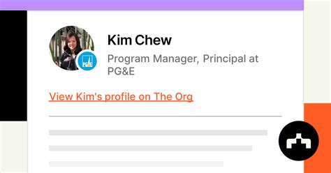 Kim Chew Program Manager Principal At Pgande The Org
