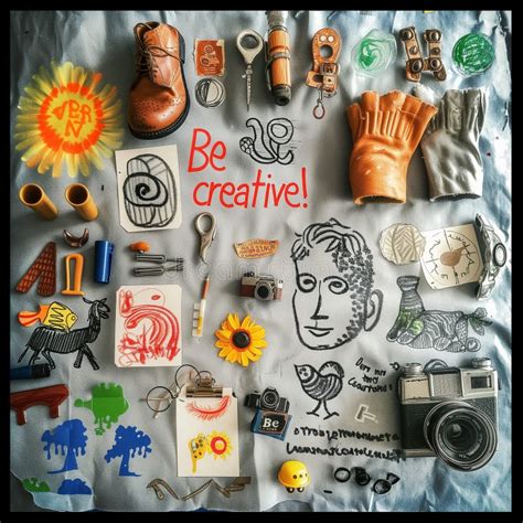 The Eclectic Bounty A Cornucopia Of Objects On A Table Generative Ai Stock Illustration