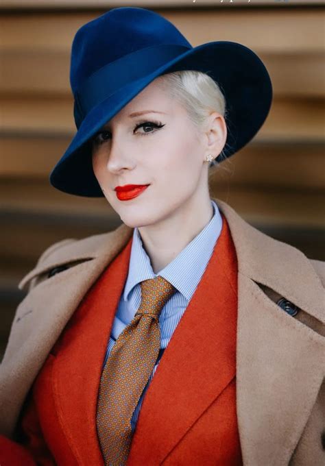 Rachel Ann Jensen Women Wearing Ties Woman Suit Fashion Hats For Women