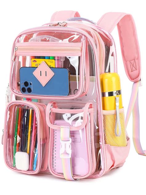 Sanmadrola Clear Large Waterproof Pvc Backpack See Through School Work