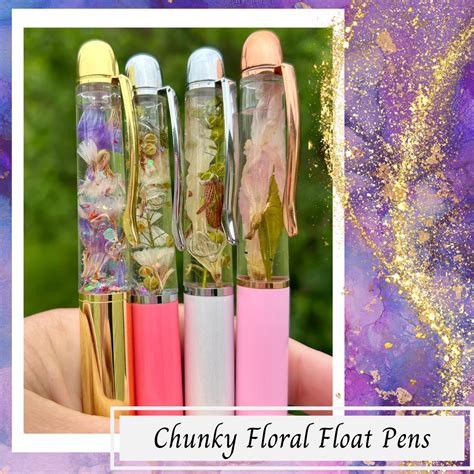 Chunky Floral Float Pens Alleghenies Marketplace