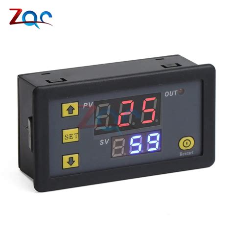 Dc 12v Digital Cycle Timer Delay Relay Board Module With Dual Time Red