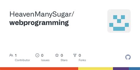 Github Heavenmanysugarwebprogramming