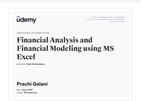 Udemy Financialanalysis Excel Prachi Golani