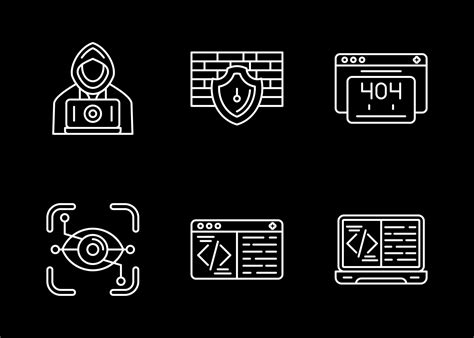 Hacker Vector Icon Set Vector Art At Vecteezy